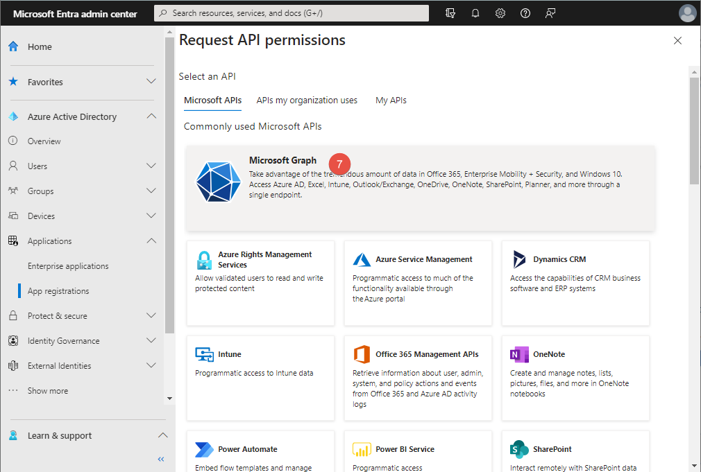 Configuring Azure AD for OneDrive